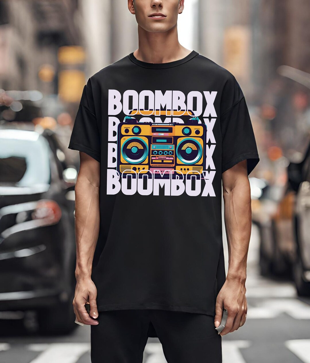 Boombox T-shirt Streetwear Urban Design Tshirt Gift for Streetwear ...