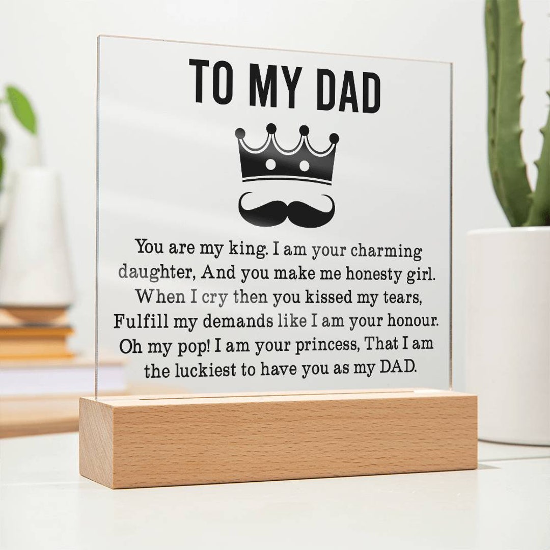 Dad Personalized Acrylic Plaque, Gift for Dad, Best Dad Ever, Gift From ...