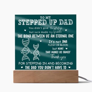 To My Stepped up Dad, Personalized Stepdad Acrylic Plaque Gift - Best ...