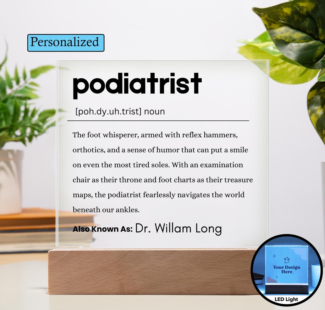 Podiatrist Gift Definition Personalized Acrylic Plaque, Gifts for ...
