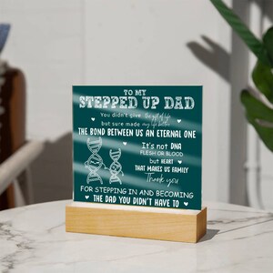 To My Stepped up Dad, Personalized Stepdad Acrylic Plaque Gift - Best ...