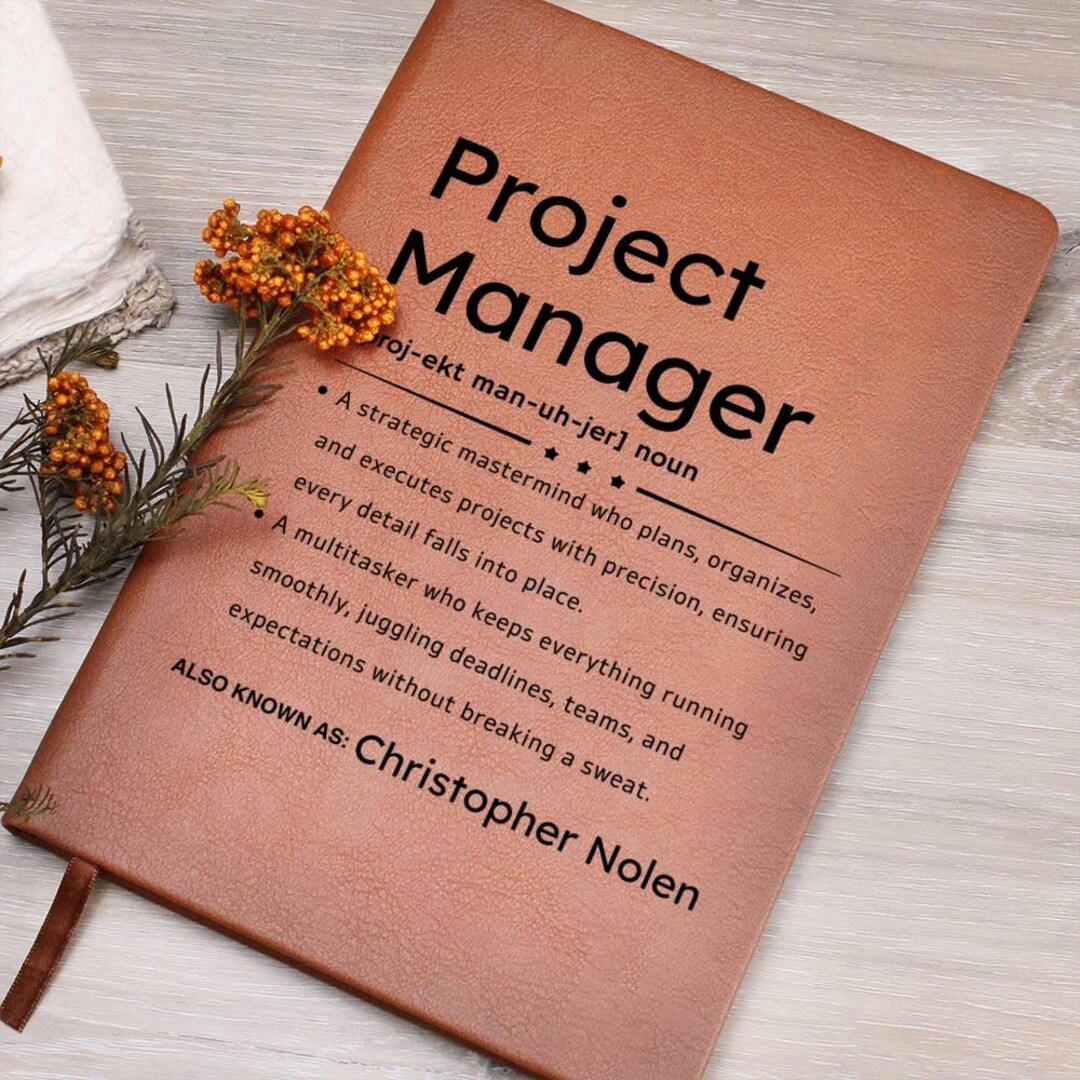 Personalized Project Manager Definition Journal, Gift for Project ...