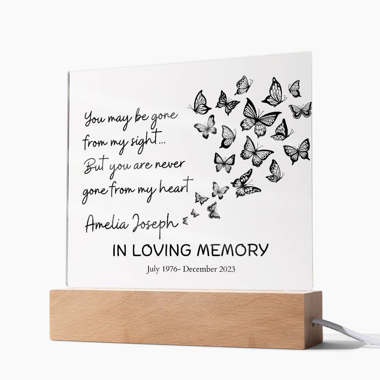 You May Be Gone Memorial Plaque | Sympathy Bereavement Gift | in Memory ...