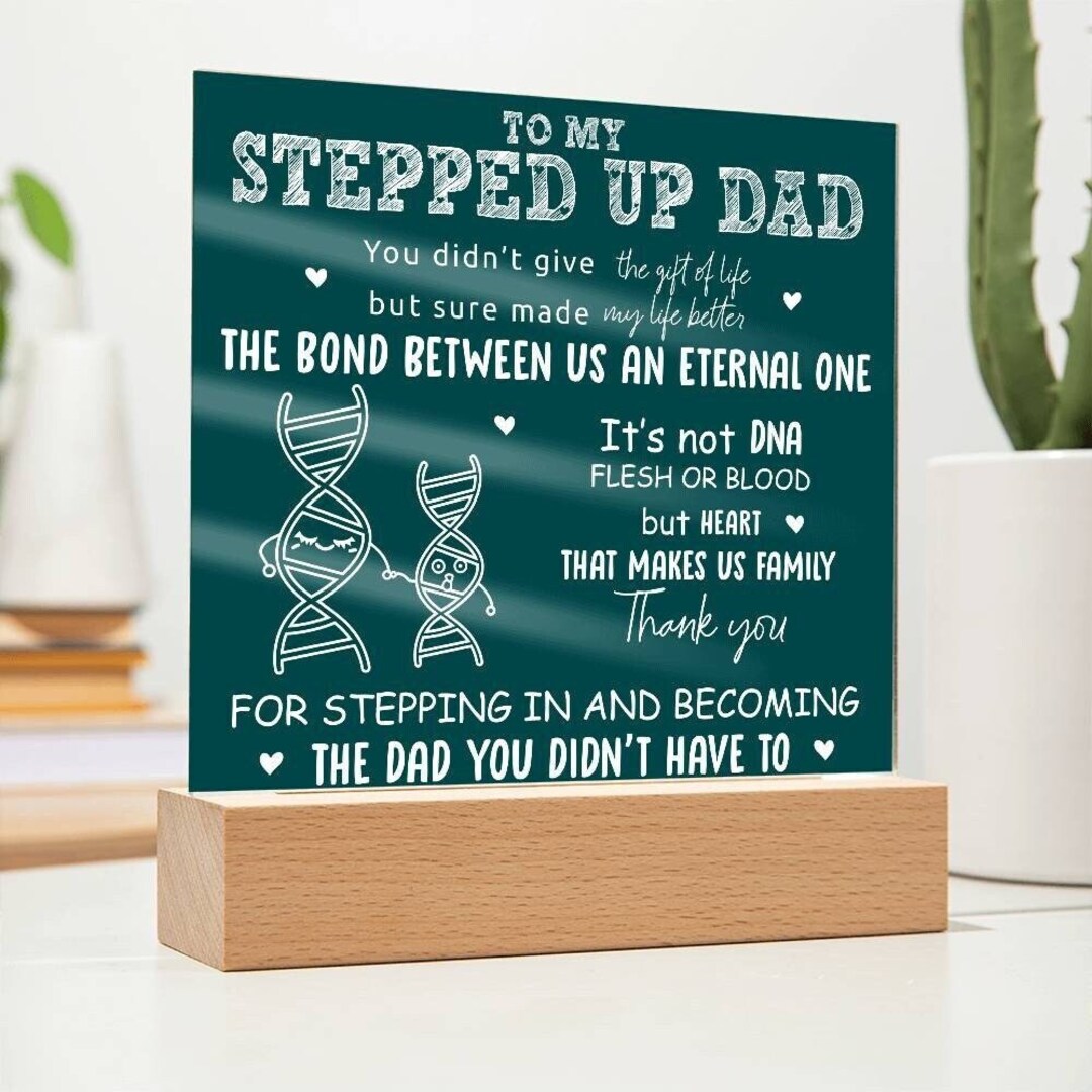 To My Stepped up Dad, Personalized Stepdad Acrylic Plaque Gift - Best ...