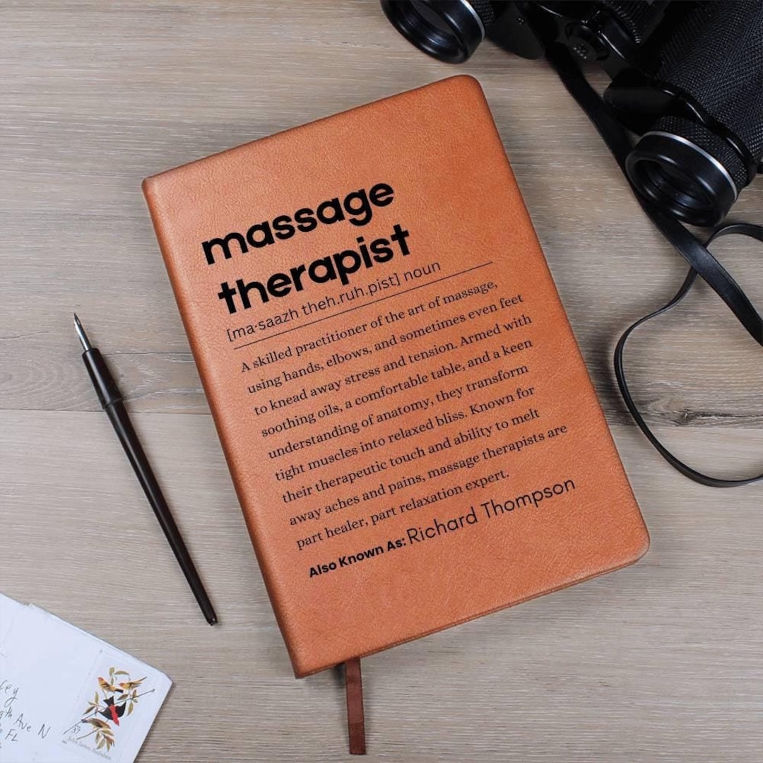 Massage Therapist Personalized Definition Leather Journal, Gift for ...