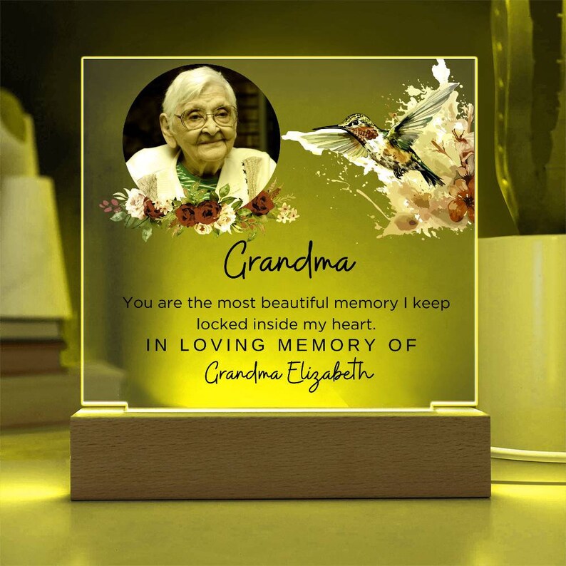 Grandma Memorial Plaque for Grandmother Remembrance Gift in Loving ...