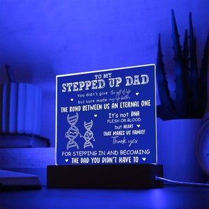 To My Stepped up Dad, Personalized Stepdad Acrylic Plaque Gift - Best ...