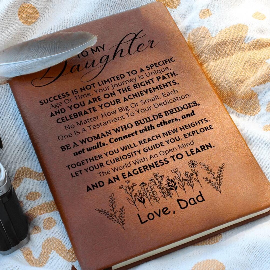 Personalized Daughter Keepsake Journal Gift From Dad/mom, Custom Gift ...