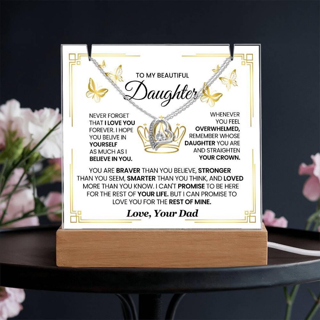 Personalized Daughter Keepsake Bundle Acrylic Plaque and Forever Love ...