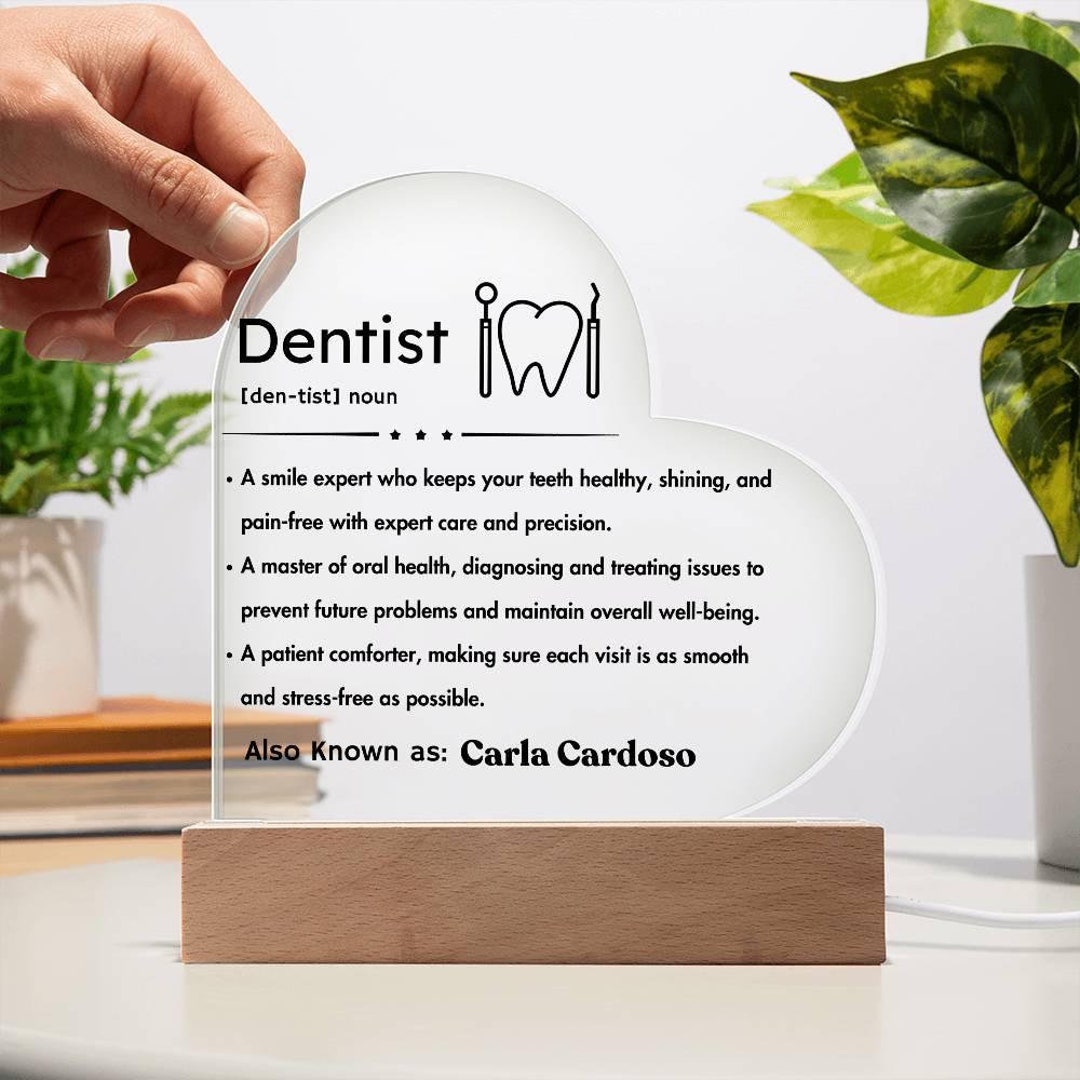 Personalized Dentist Definition Plaque, Gift for Dentist, Dentist Thank ...