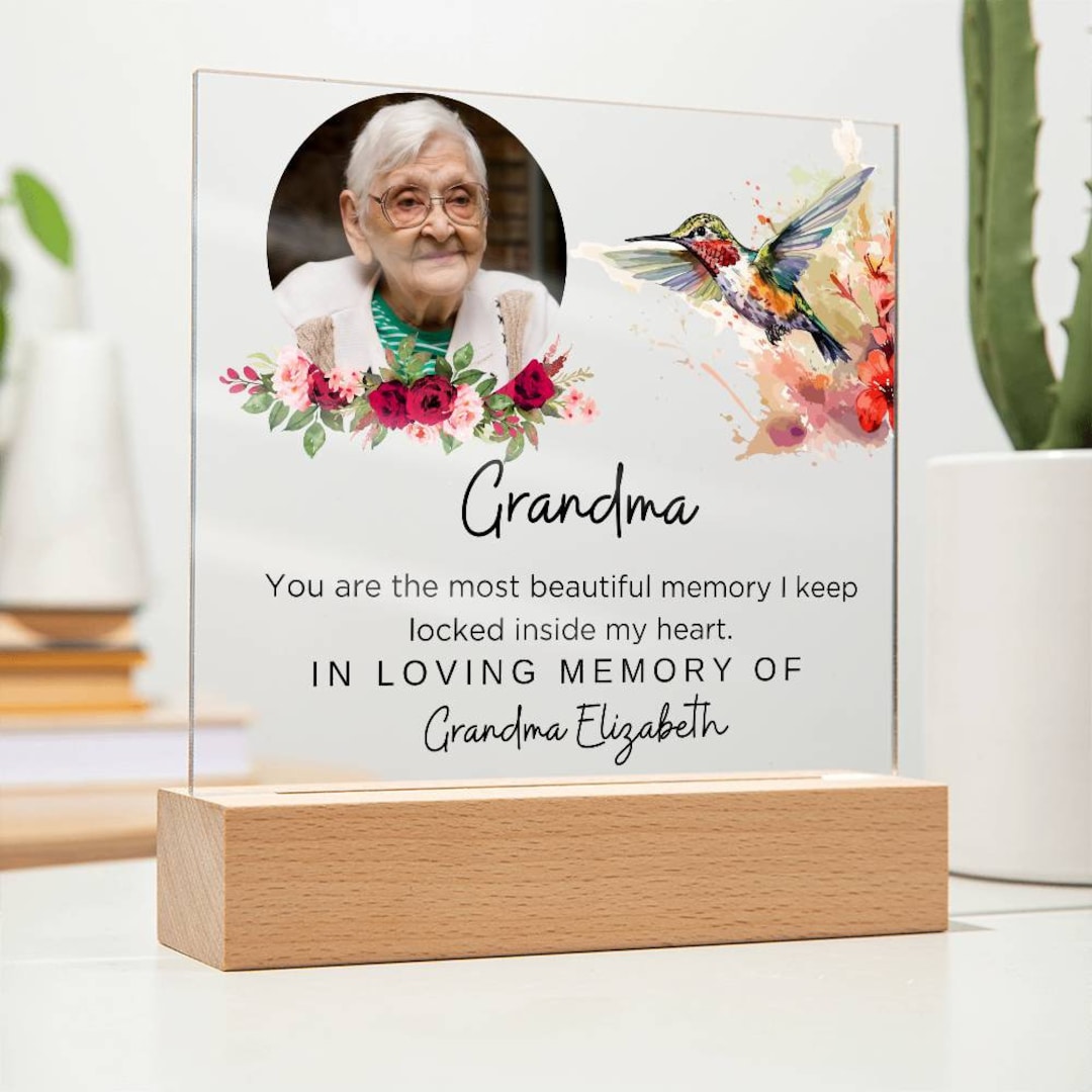 Grandma Memorial Plaque for Grandmother Remembrance Gift in Loving ...