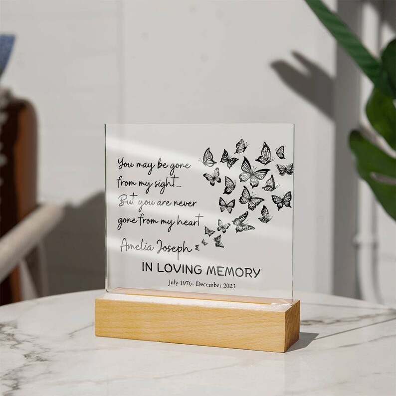 You May Be Gone Memorial Plaque | Sympathy Bereavement Gift | in Memory ...