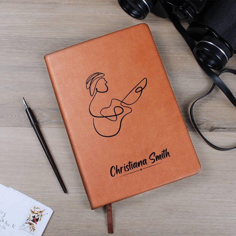 Personalized Leather Journal for Guitarist, Songwriting Journal ...