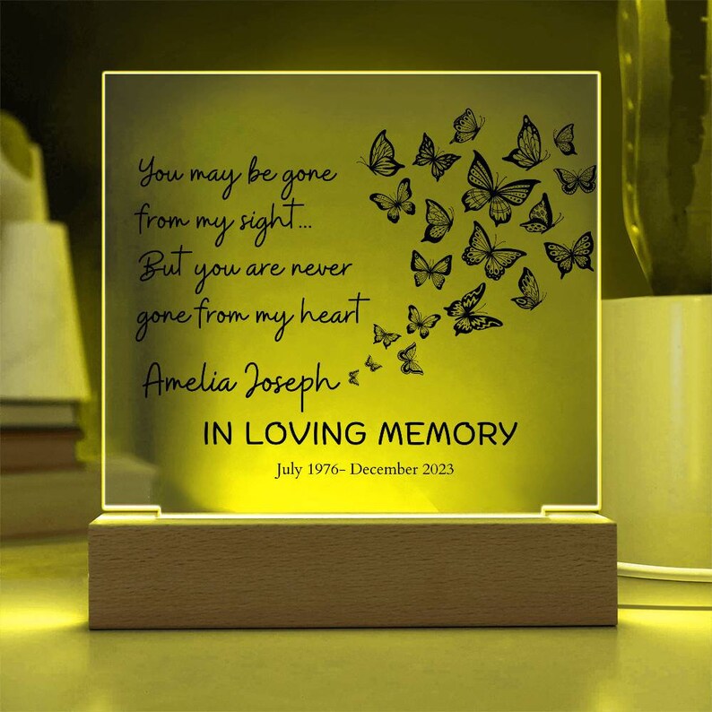 You May Be Gone Memorial Plaque | Sympathy Bereavement Gift | in Memory ...