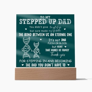To My Stepped up Dad, Personalized Stepdad Acrylic Plaque Gift - Best ...