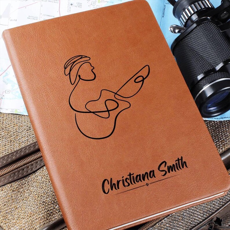 Personalized Leather Journal for Guitarist, Songwriting Journal ...