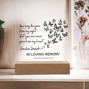 You May Be Gone Memorial Plaque | Sympathy Bereavement Gift | in Memory ...