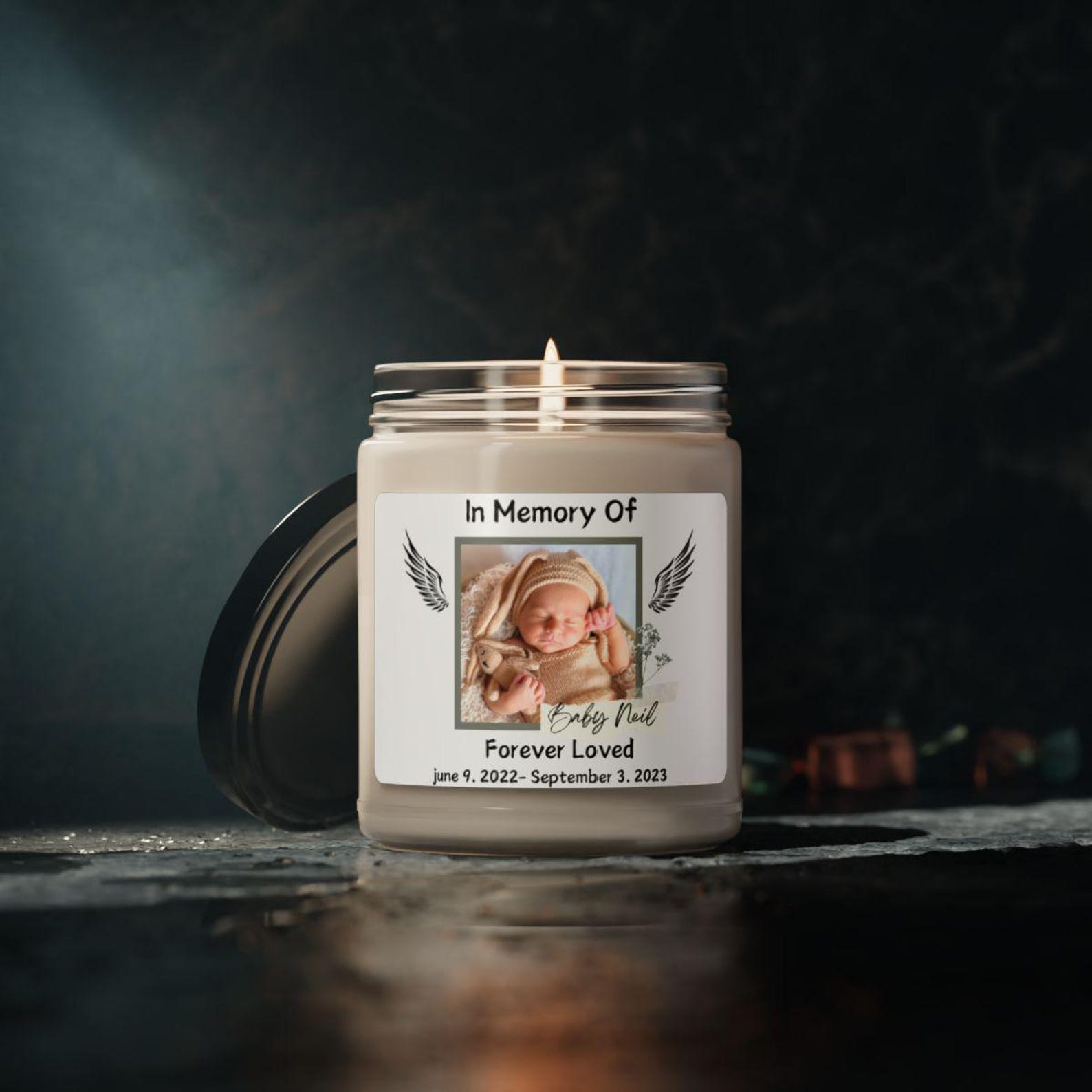 Custom Baby Memorial Candle, Loss of Child Gift, Infant Loss Keepsake ...