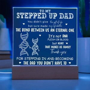To My Stepped up Dad, Personalized Stepdad Acrylic Plaque Gift - Best ...