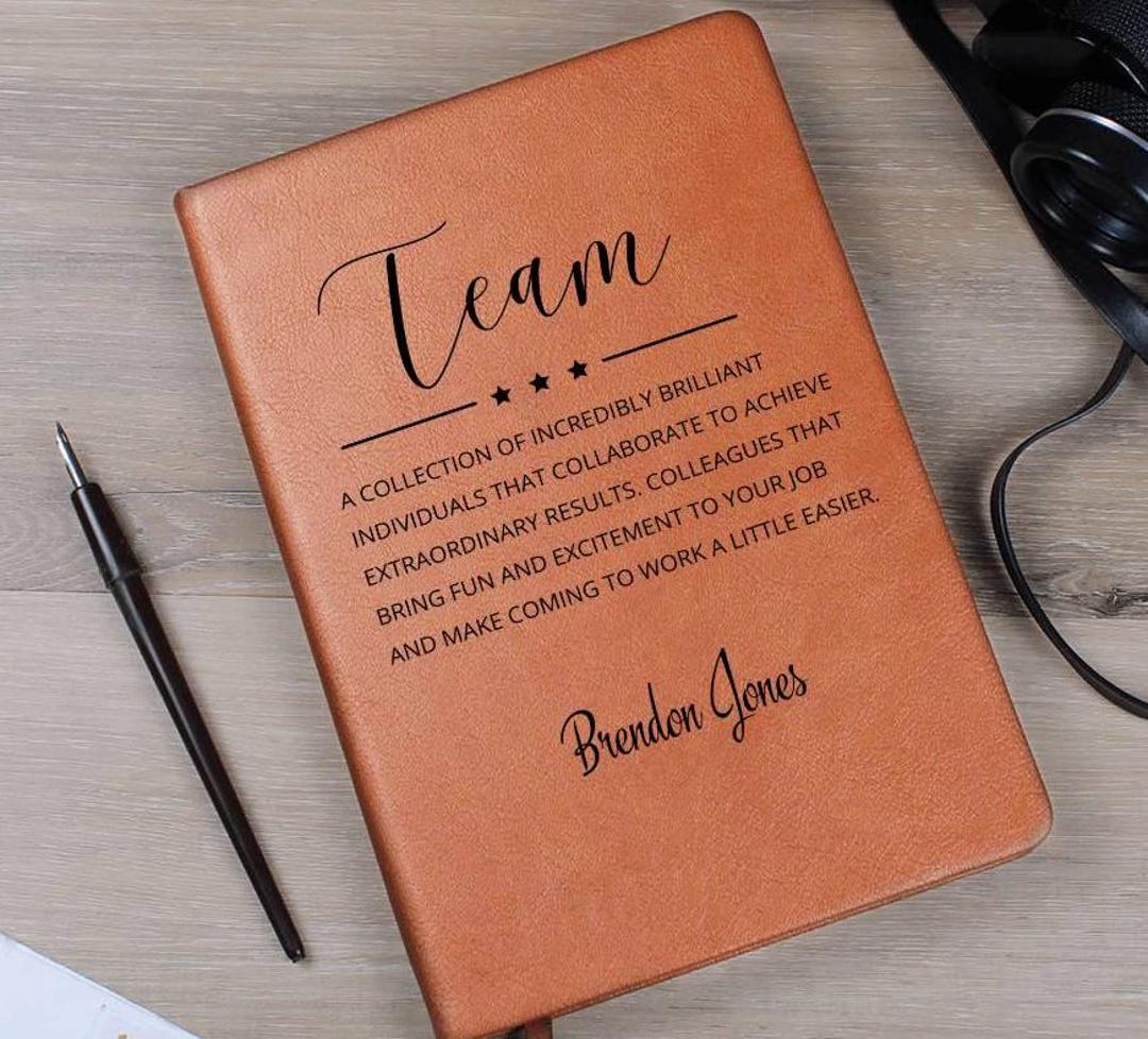 Team Appreciation Gift, Custom Team Journal for Coworkers, Employee Gifts, Work Colleagues ...
