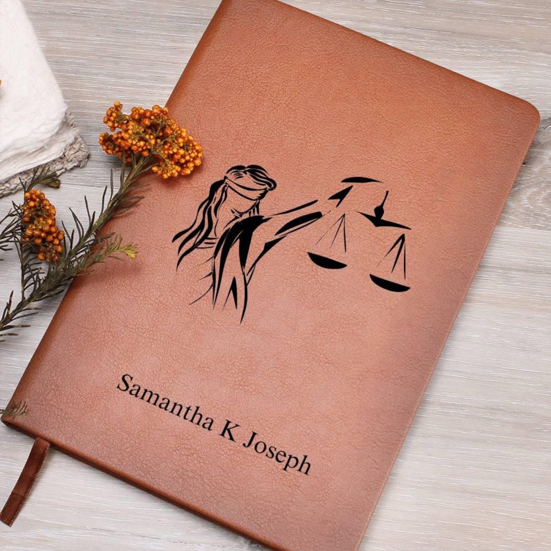 Personalized Lawyer Gift Vegan Leather Journal, New Lawyer Gift, Law ...