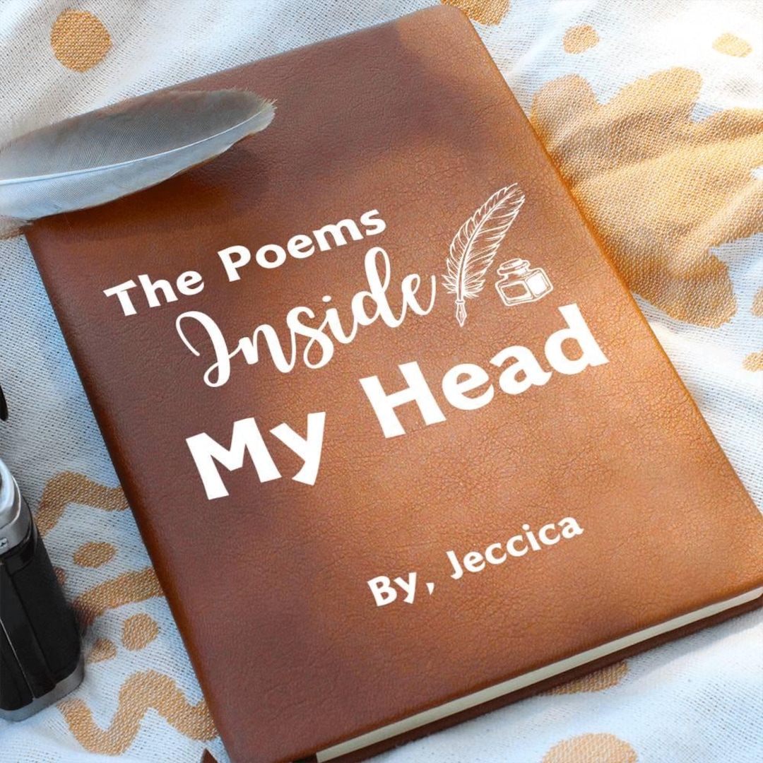 Poems Inside My Head Personalized Journal for Poets, Custom Notebook ...