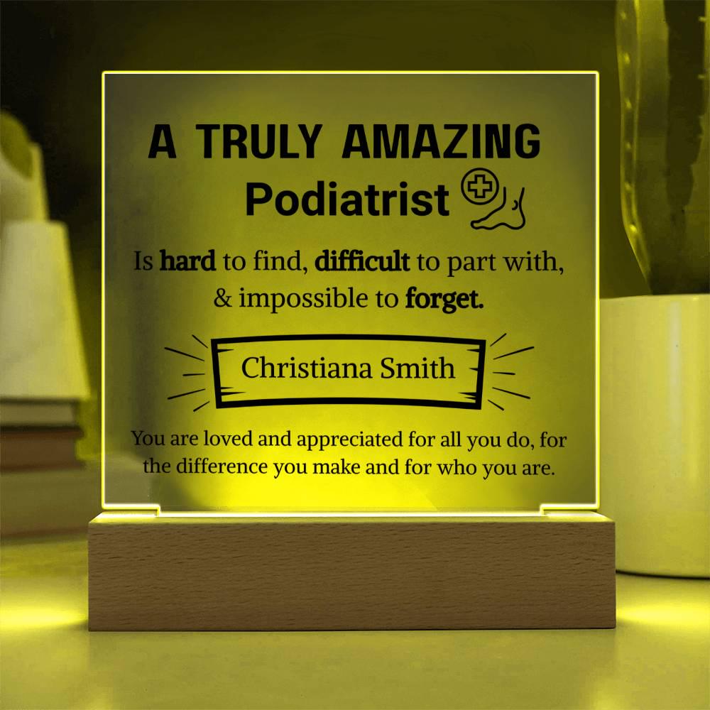Podiatrist Appreciation Personalized Acrylic Plaque, Foot Doctor Gifts ...