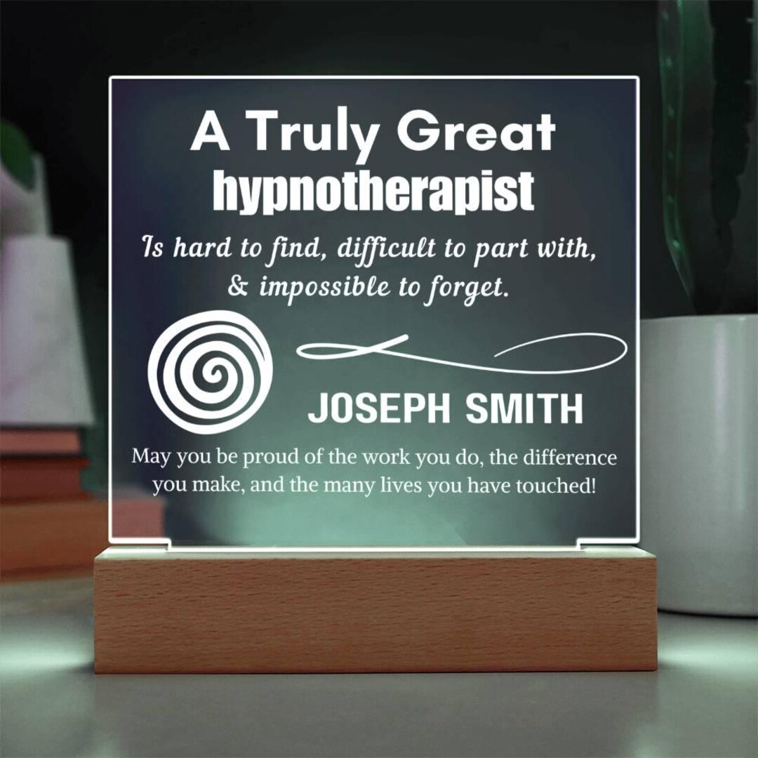 Personalized Hypnotherapist Sign – Custom Gift for Hypnotherapy ...
