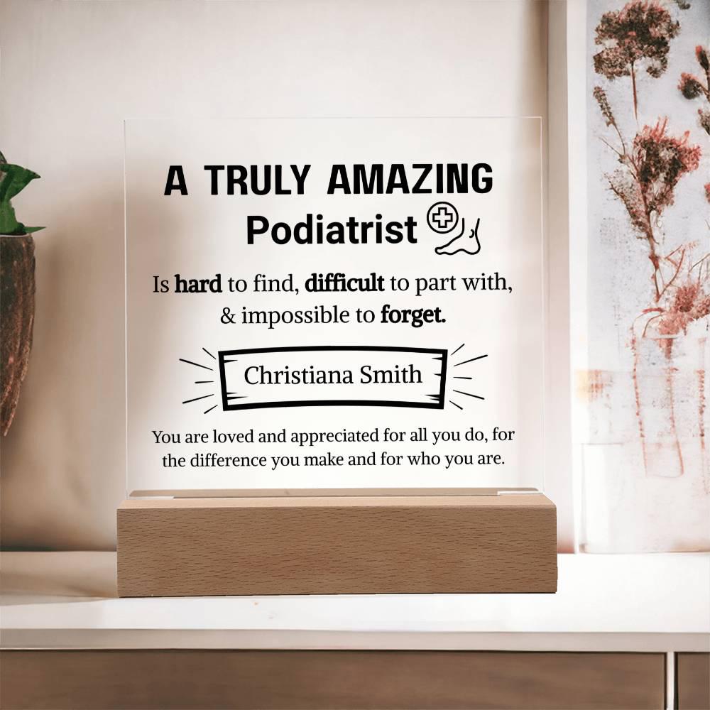 Podiatrist Appreciation Personalized Acrylic Plaque, Foot Doctor Gifts ...