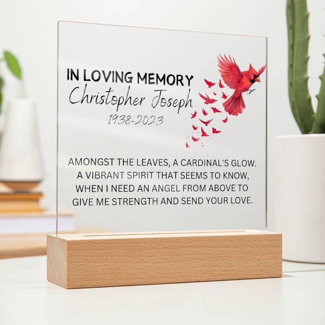 Personalized Memorial Plaque for Loss of Loved One, Remembrance Plaque ...