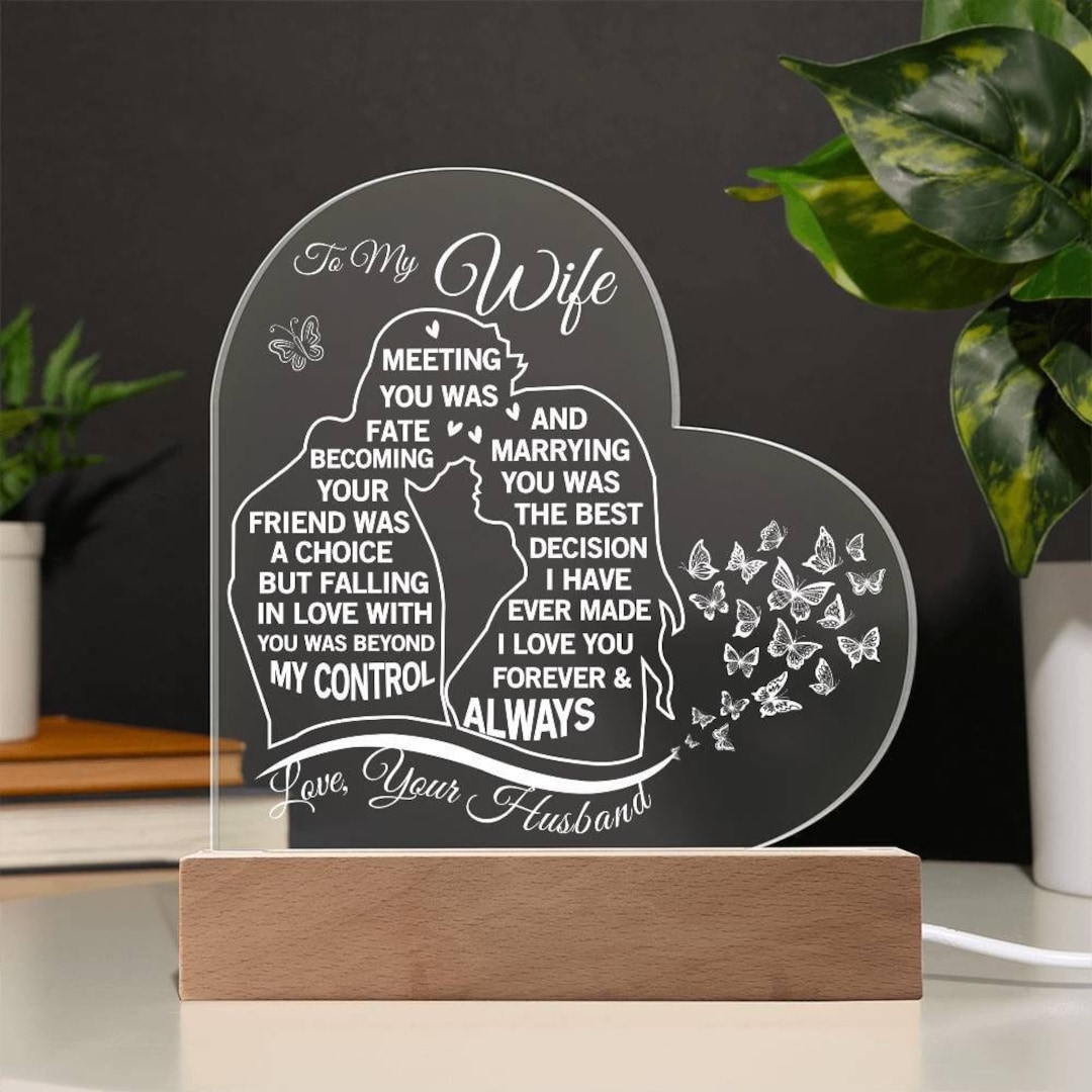 To My Wife Acrylic Plaque - Best Wife Gifts, Gift From Husband, Wife ...