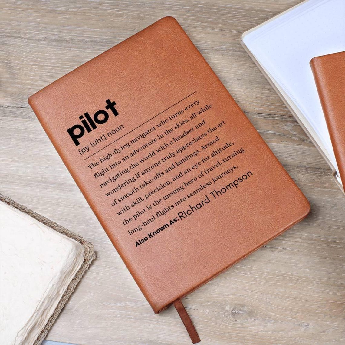 Pilot Definition Personalized Leather Journal, Appreciation Gifts for ...