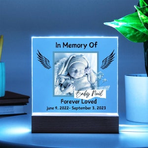 Personalized Photo Baby Memorial Plaque Infant Loss Keepsake ...