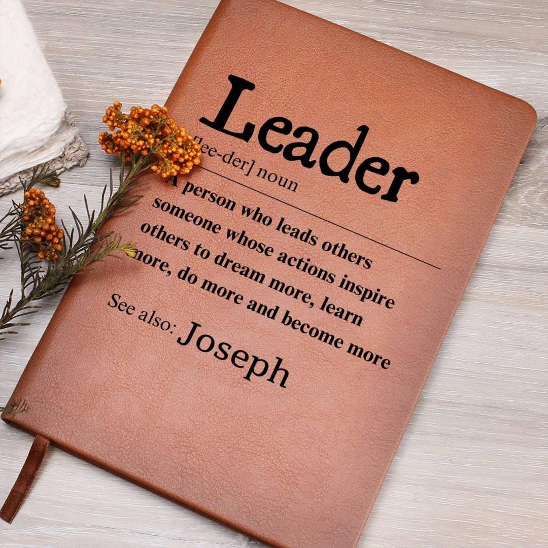 Custom Leader Definition Journal, Mentor Appreciation Gift, Office ...