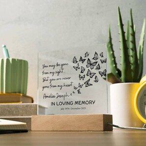 You May Be Gone Memorial Plaque | Sympathy Bereavement Gift | in Memory ...