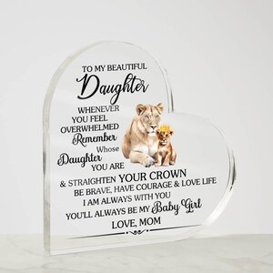 Personalized Gift for Daughter Heart Shape Acrylic Plaque, Daughter ...