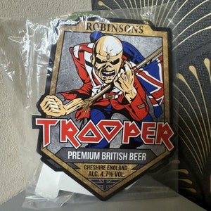 Iron Maiden Trooper Bar Beer Pump Clip Plastic Robinsons Brand New - Etsy