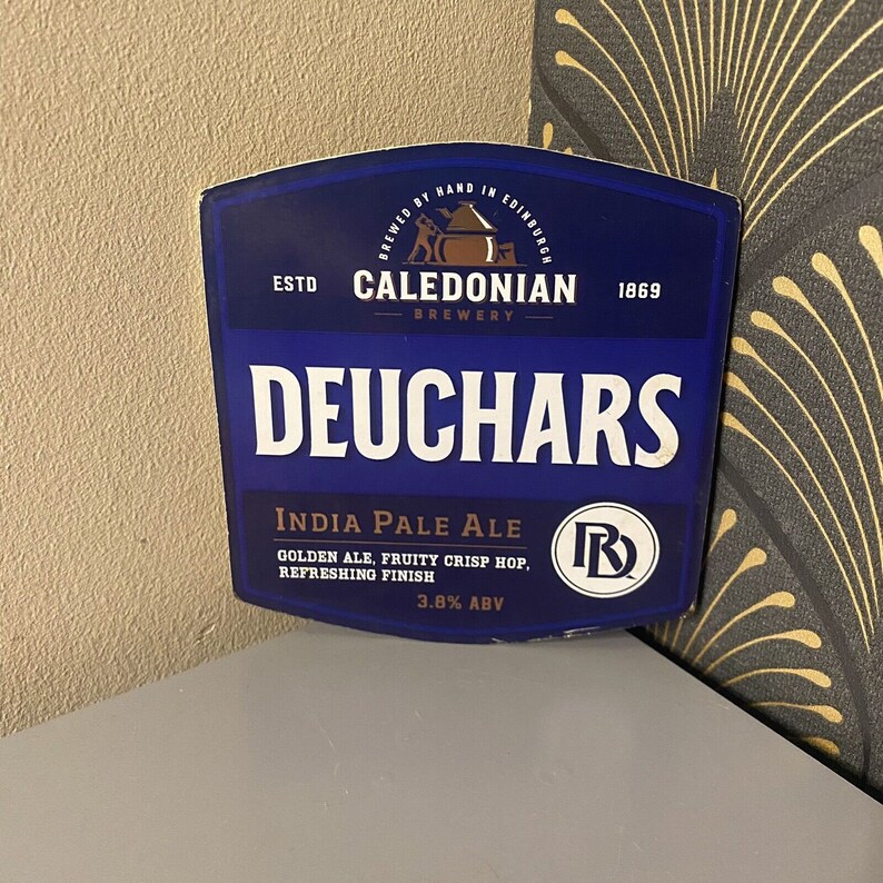 Caledonian Brewery Deuchars Real Ale Badge Pump Clip Scottish - Etsy ...