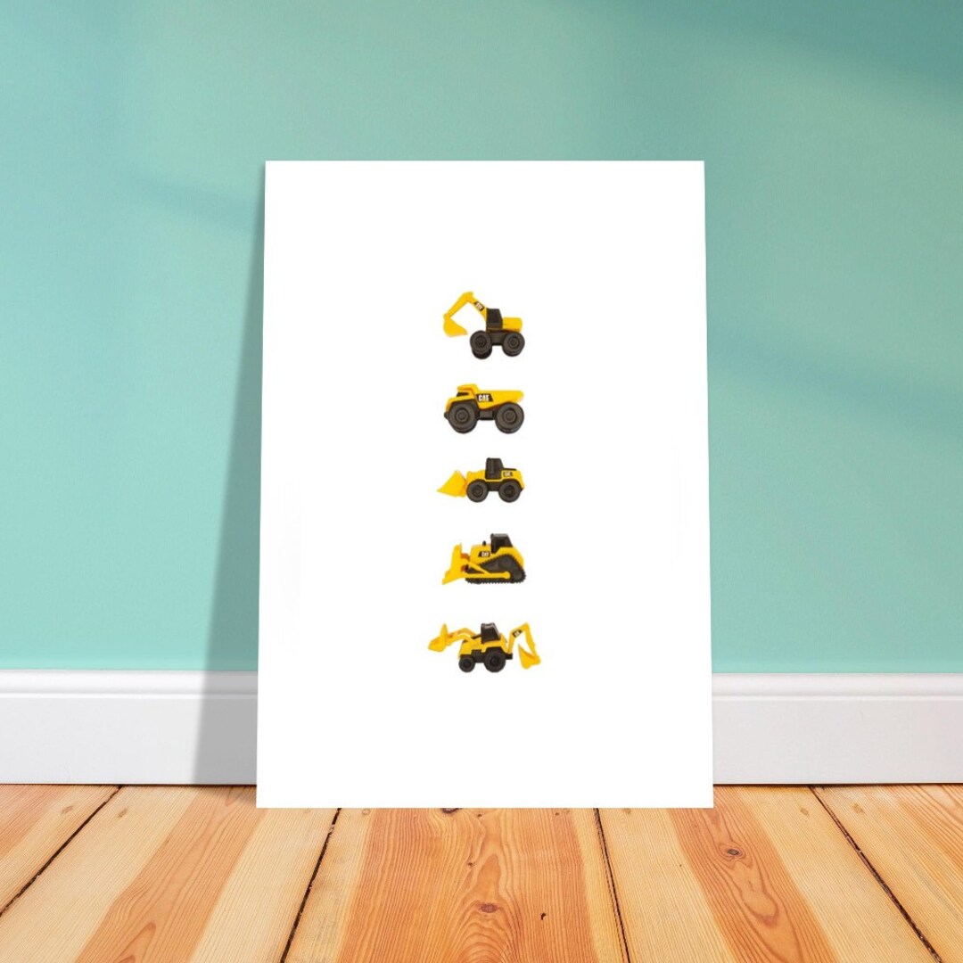 Photographic Construction Vehicle Poster, Physical Print, Tractor, Dump ...