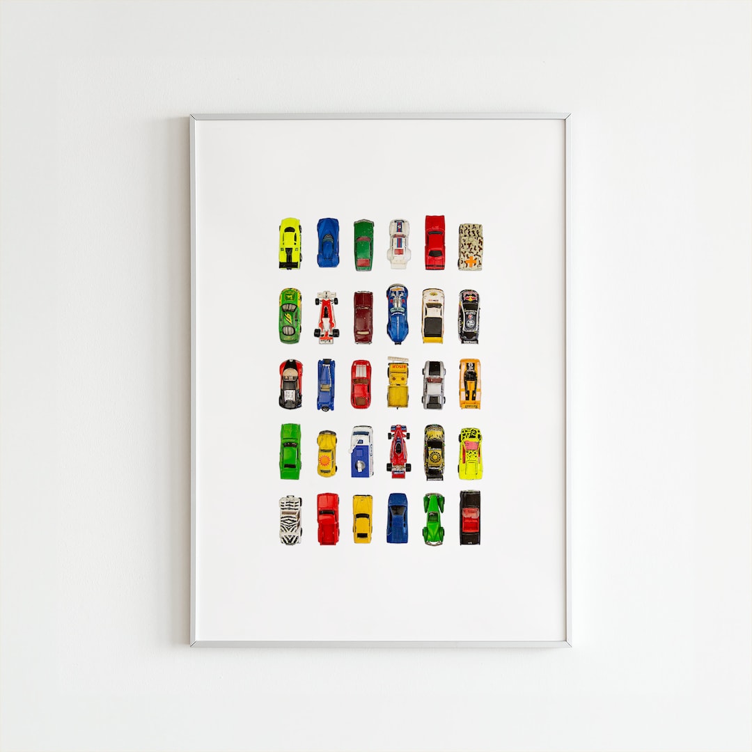 Photographic Toy Cars Poster, Digital Print, Vintage Hot Wheels & Match ...