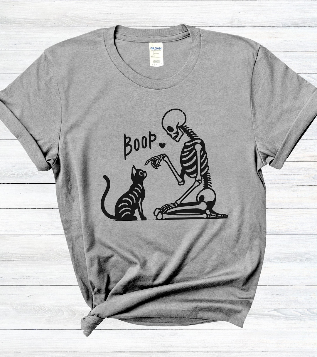 Skeleton Cat T-shirt, Funny Cat Lover Tee, Cat Mom Gift, Spooky Cat ...
