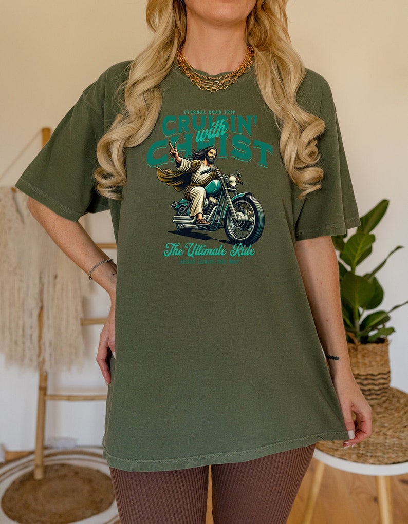 Cruising With Christ Coquette Funny T-shirt, Y2K Christian Streetwear ...