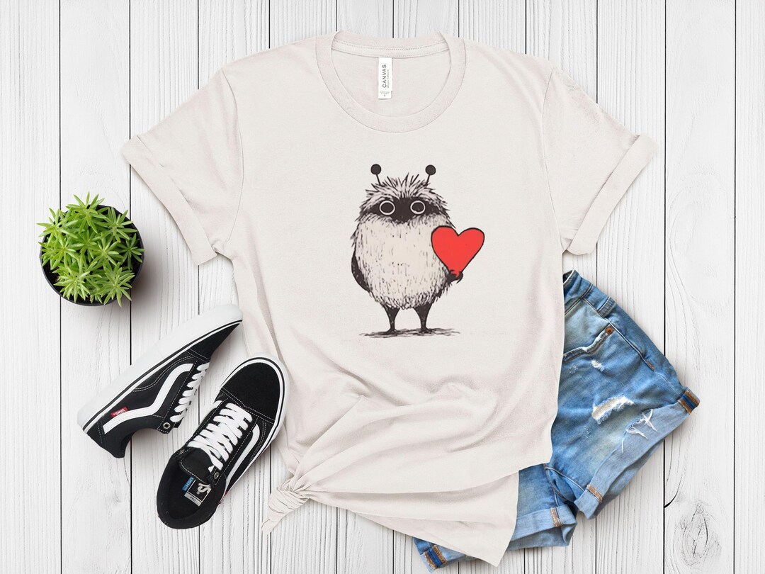 Mothman Valentine Shirt, Funny Cryptid Love Gift, Cute Mythical Monster ...