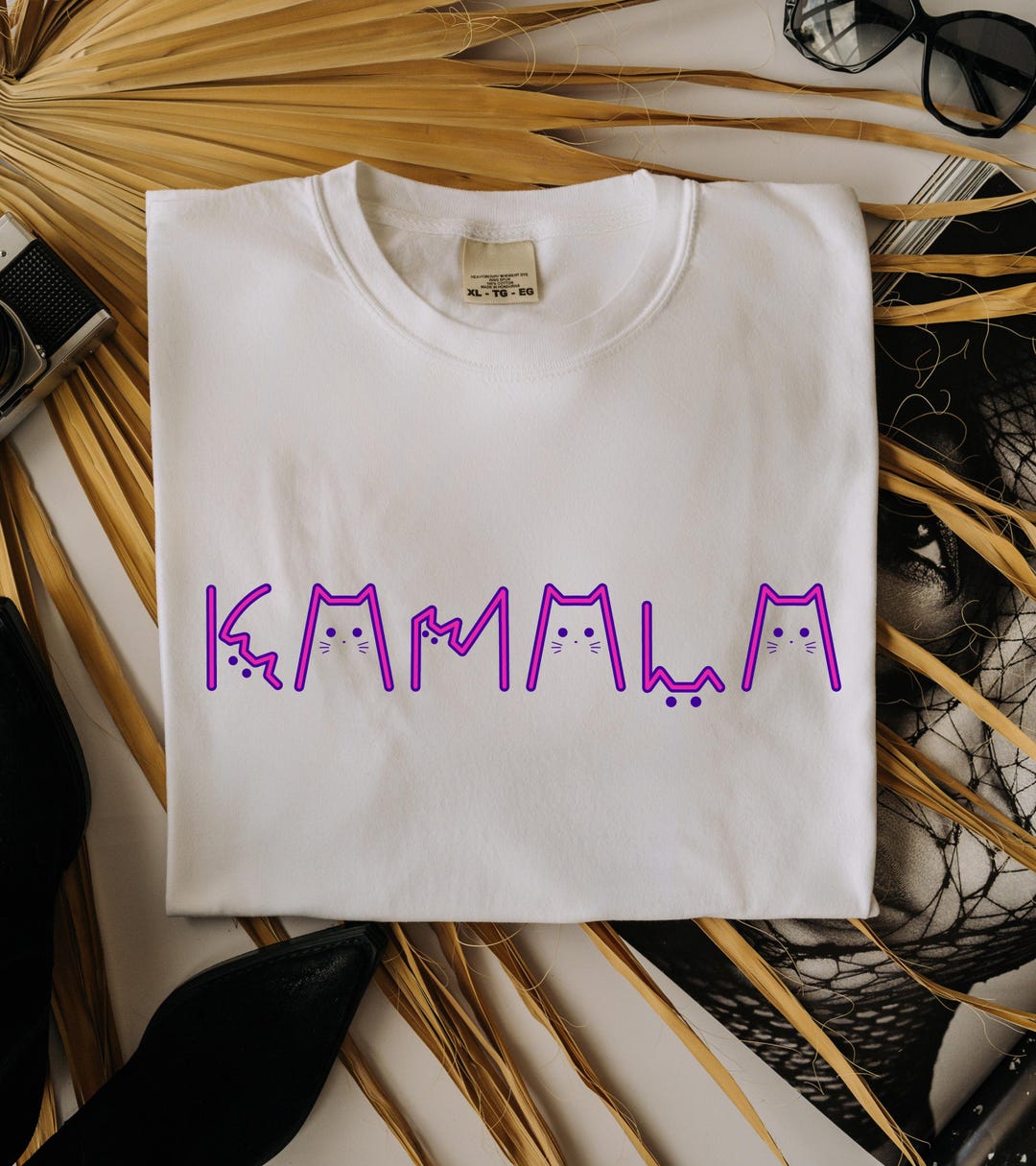 Kamala Cat Shirt, Democratic Cat Mom Tee, Trendy Cat Dad Kamala Apparel ...