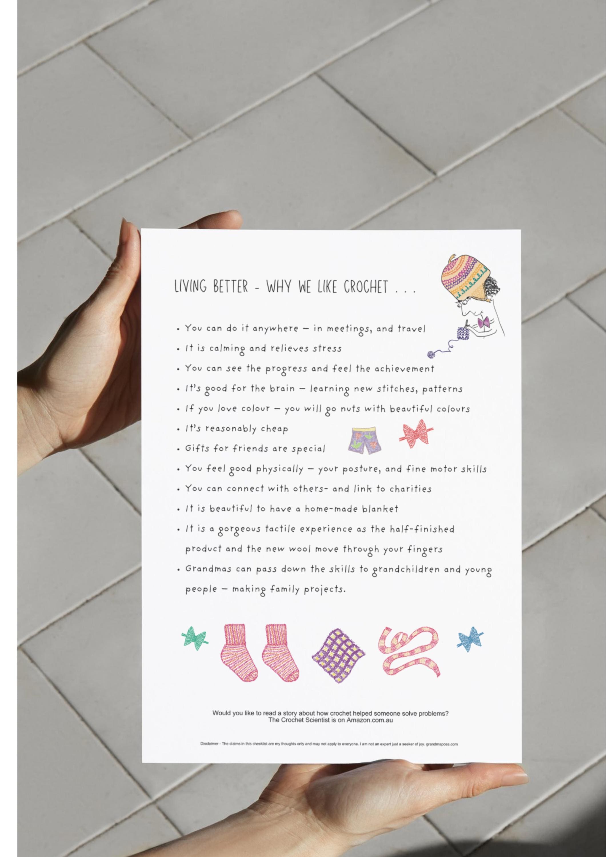 Crochet Fun Poster - Grandmapossart Downloadable - Hand Painted. Why We ...