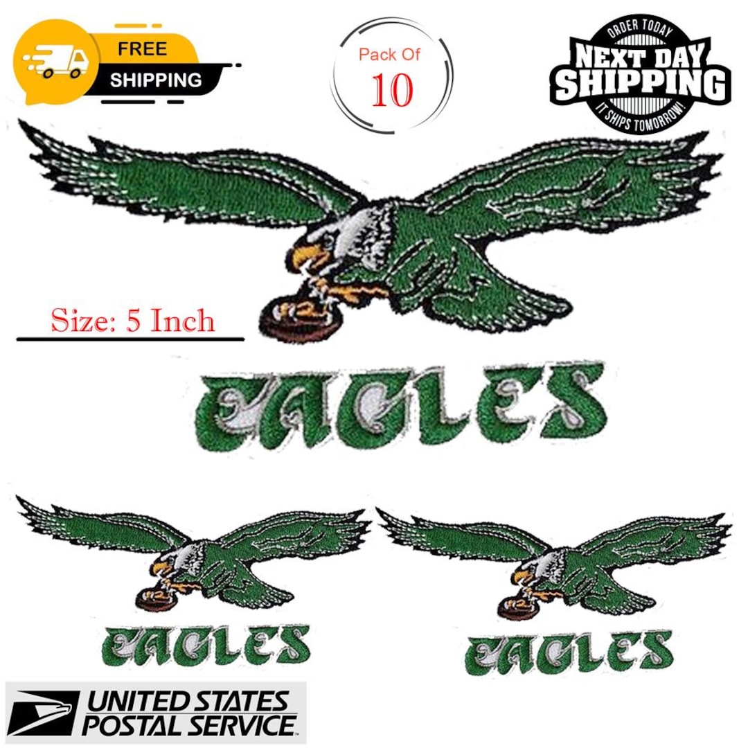 Philadelphia Eagles Logo Patches (set of 10) – High-quality Iron-on ...