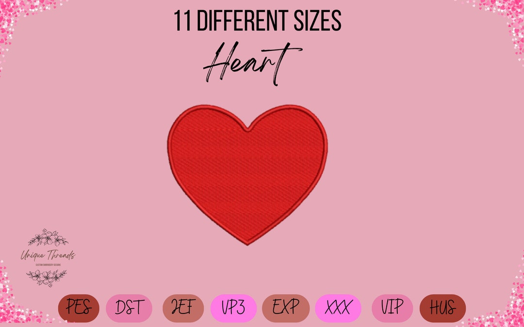 Heart Embroidery Design , Mini Heart Embroidery , Love , Heart Shape ...