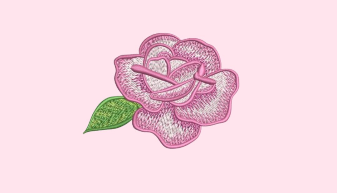Pink Rose Embroidery Design, 3 Sizes, Instant Download , Floral Design ...