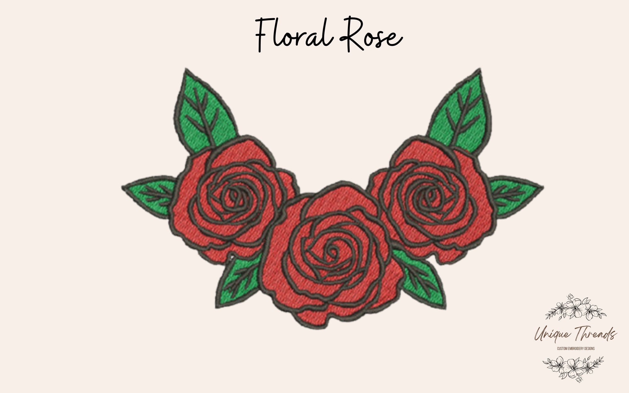 Rose Embroidery Design , Floral Embroidery Design - Etsy