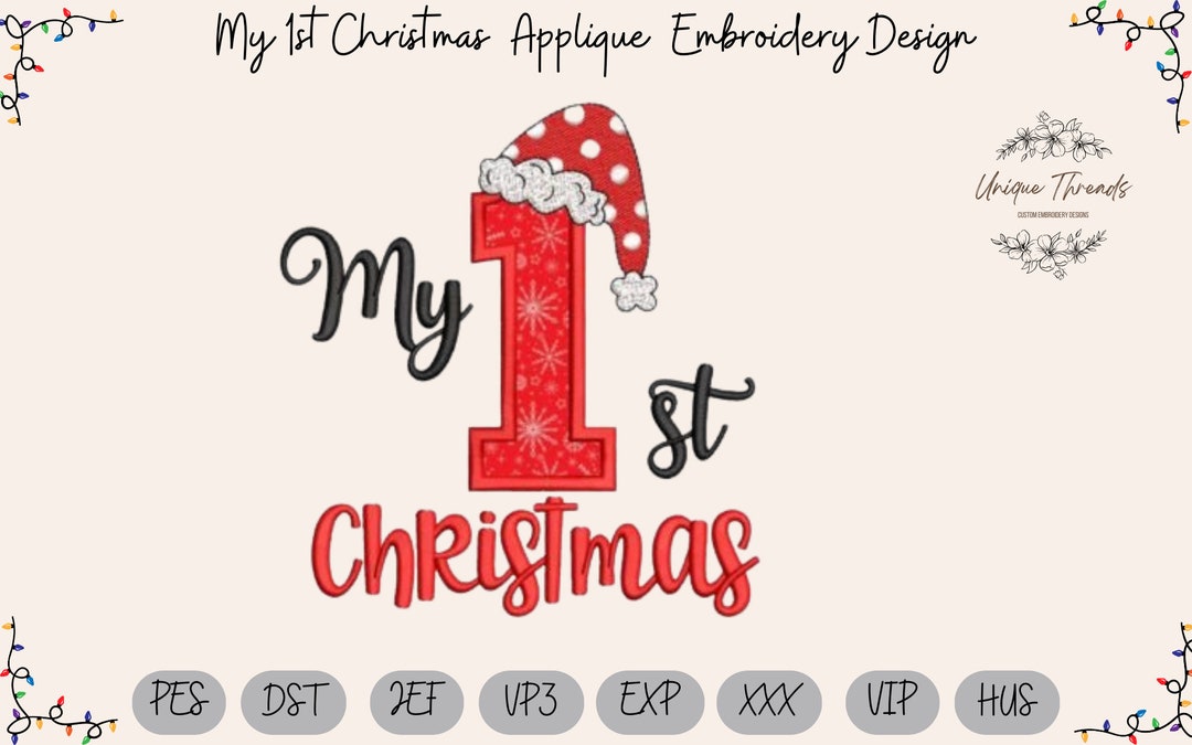 My First Christmas Embroidery Design Reindeer Christmas - Etsy